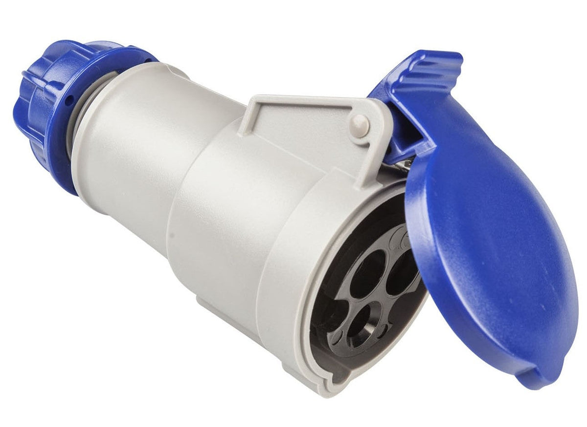 COMMANDO SOCKET 16A 2P+E BLUE IP44 SCAME – G&E Electronics Ltd
