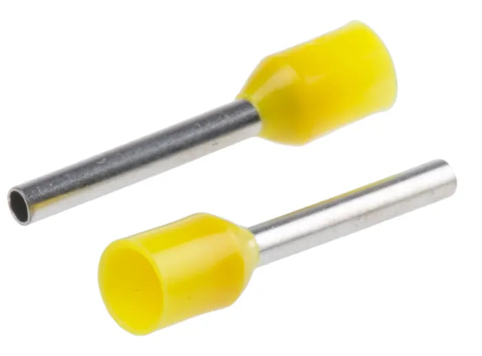 FERRULES DIN 6.0mm YELLOW FLEXICON – G&E Electronics Ltd